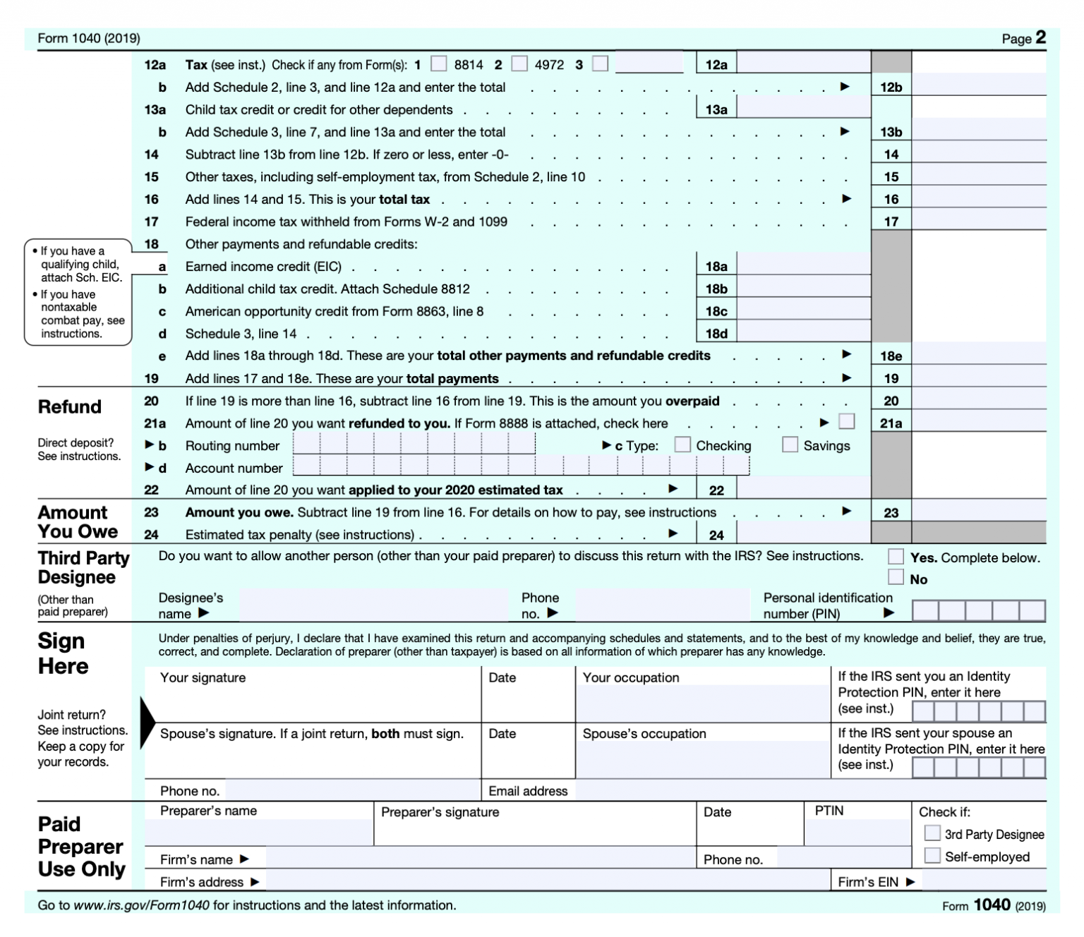 Yet Another New 1040 Form | White Coat Investor