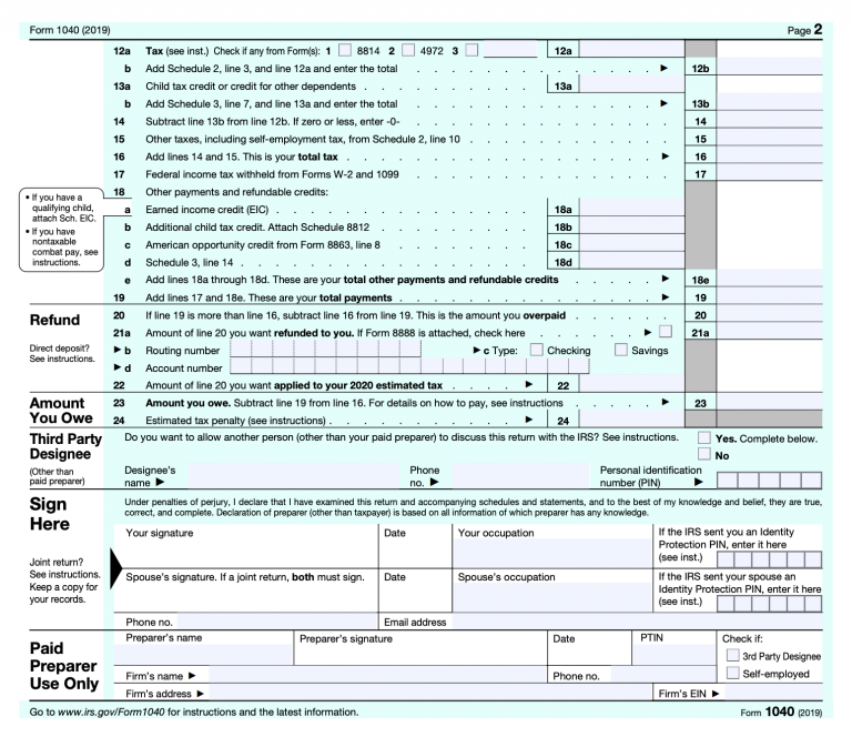 Yet Another New 1040 Form | White Coat Investor