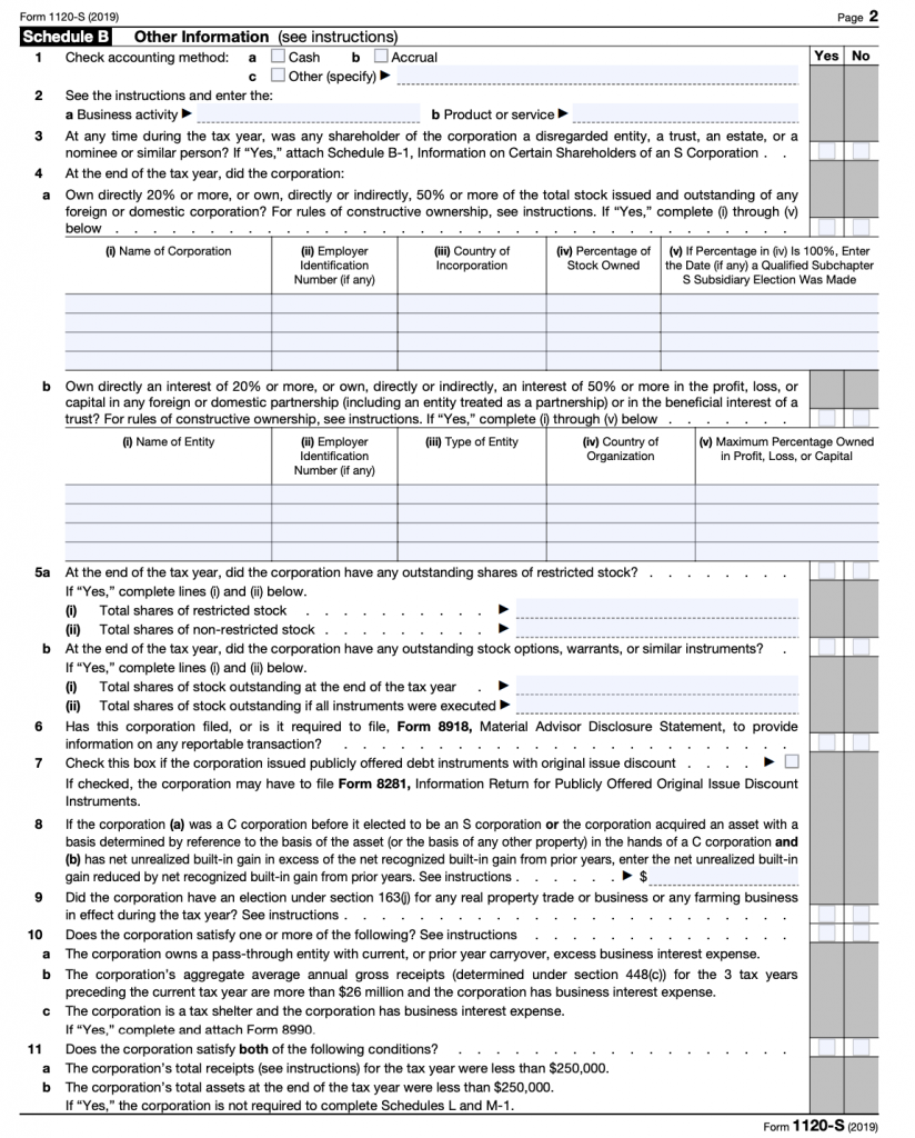 Form 1120s Instructions – How to File S Corp Taxes & Maximize ...