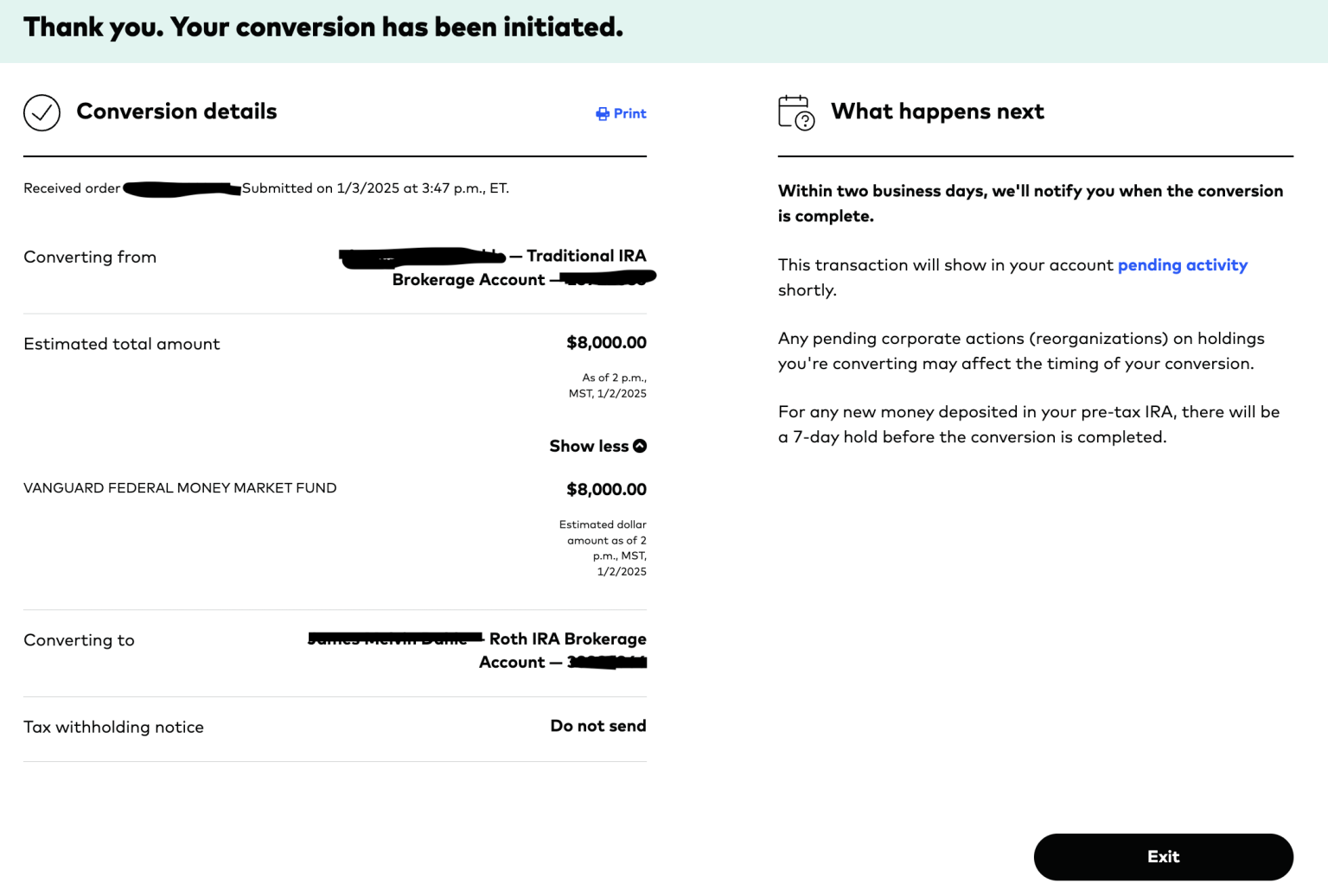 Vanguard Backdoor Roth Step By Step Guide [Screenshots] | White Coat ...