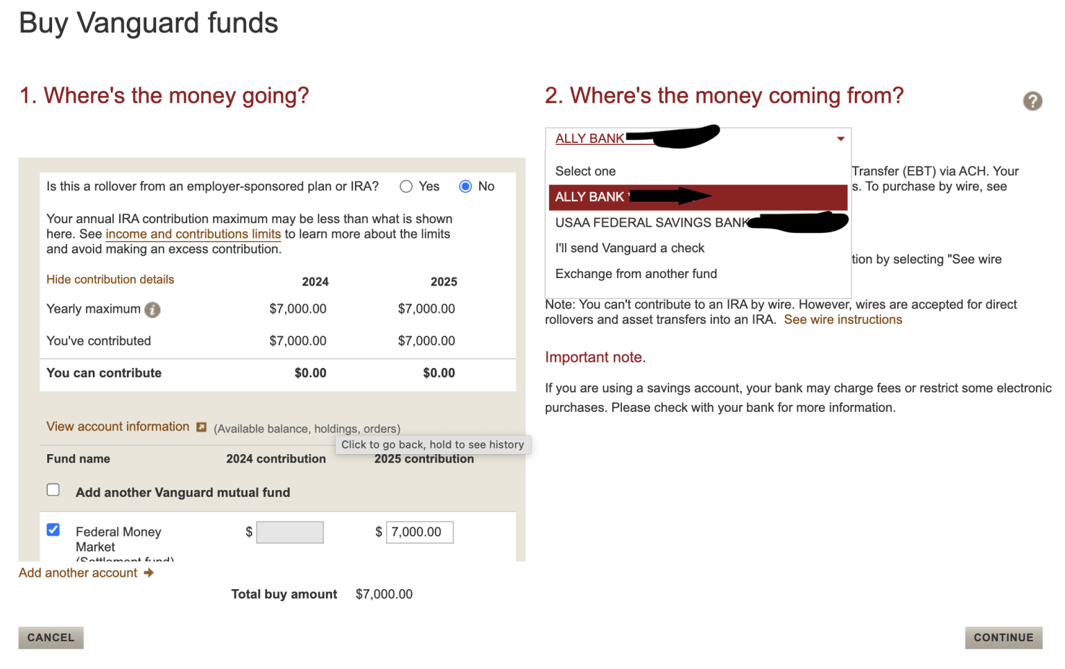 Vanguard Backdoor Roth Step By Step Guide [Screenshots] | White Coat ...
